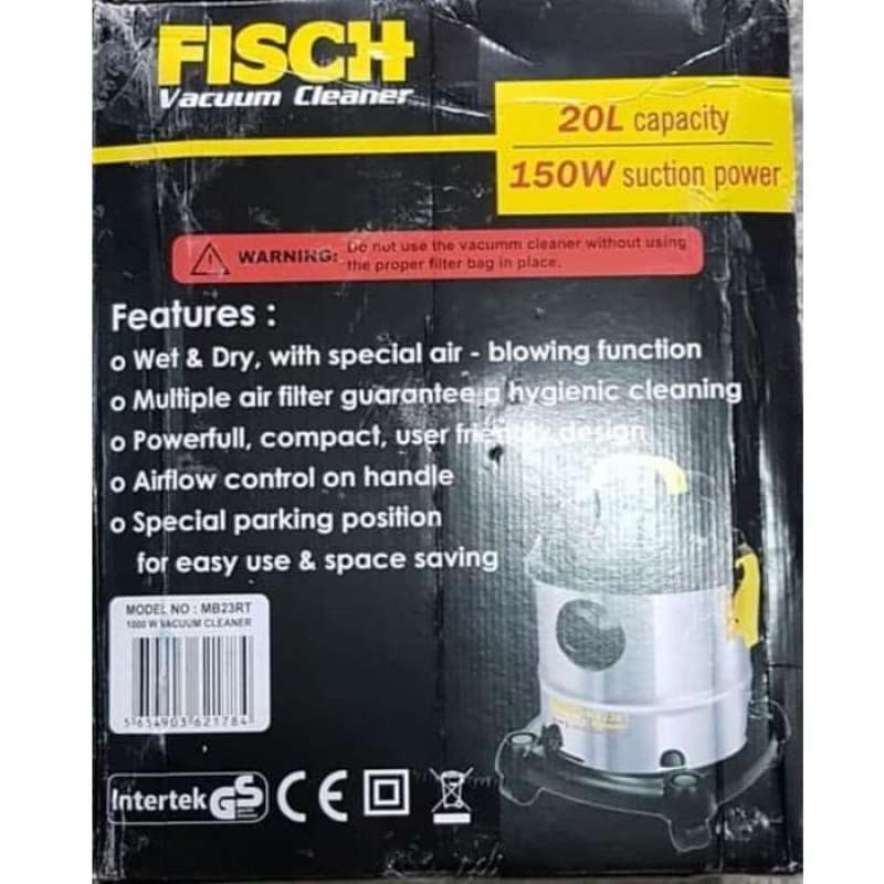 Promo Fisch Mb23rt Vacuum Cleaner 1000 Watt 3 In 1 - Mesin Sedot Debu ...