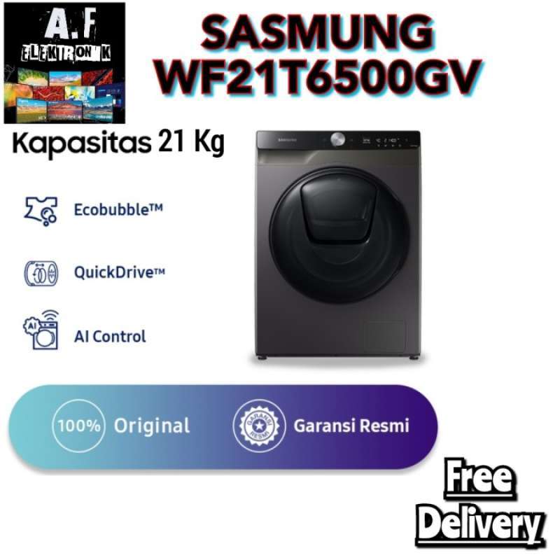 Promo Mesin Cuci Samsung Wf21t6500gv Front Loading With Eco Bubble 21kg Diskon 23% Di Seller ...