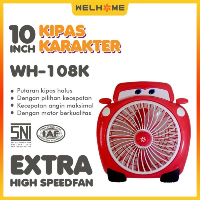 Promo Kipas Angin Karakter Welhome Wh-108k Diskon 23% Di Seller ...