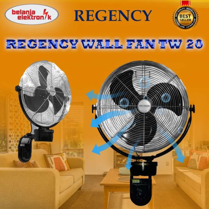 Promo Kipas Angin Dinding Tornado Wall Fan Regency Tw-20 Inch (20 Cm) Diskon 23% Di Seller Hirai ...