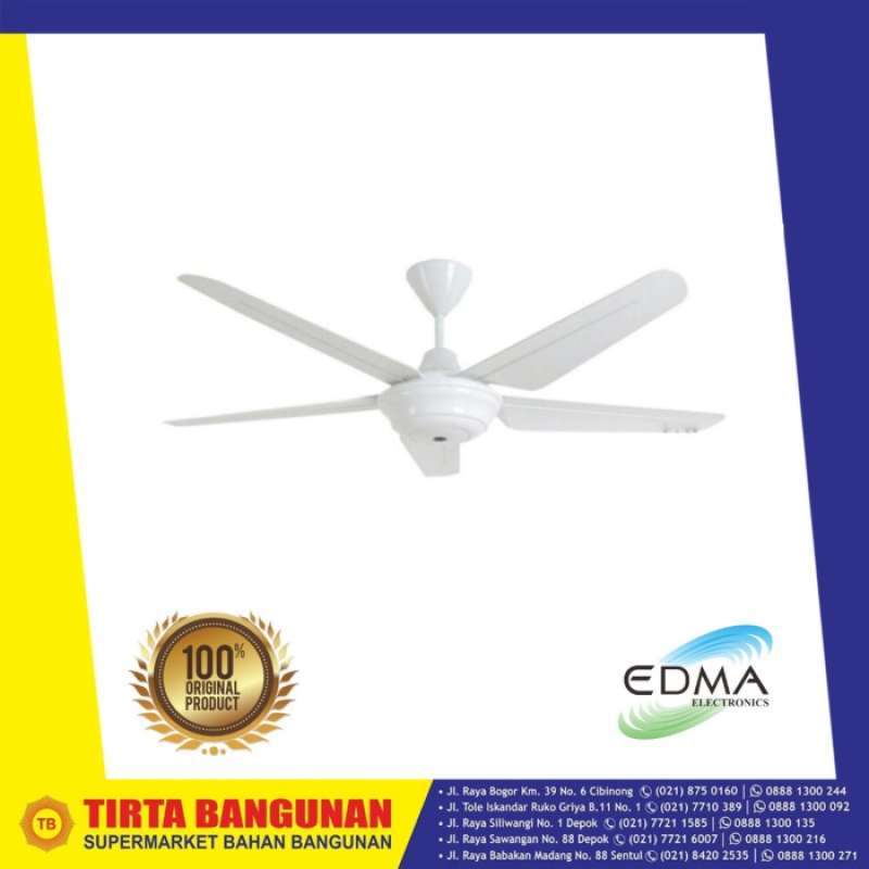 Promo Kipas Angin Gantung/ Ceiling Fan Mt.edma 54” Best B5 White Diskon ...
