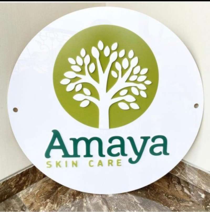 Promo Signage Akrilik - Custom Logo - Lingkaran Diameter 35cm - Timbul ...