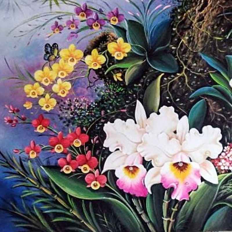 Promo Lukisan Bunga Anggrek Dengan Sentuhan Desain Modern Yang Elegan