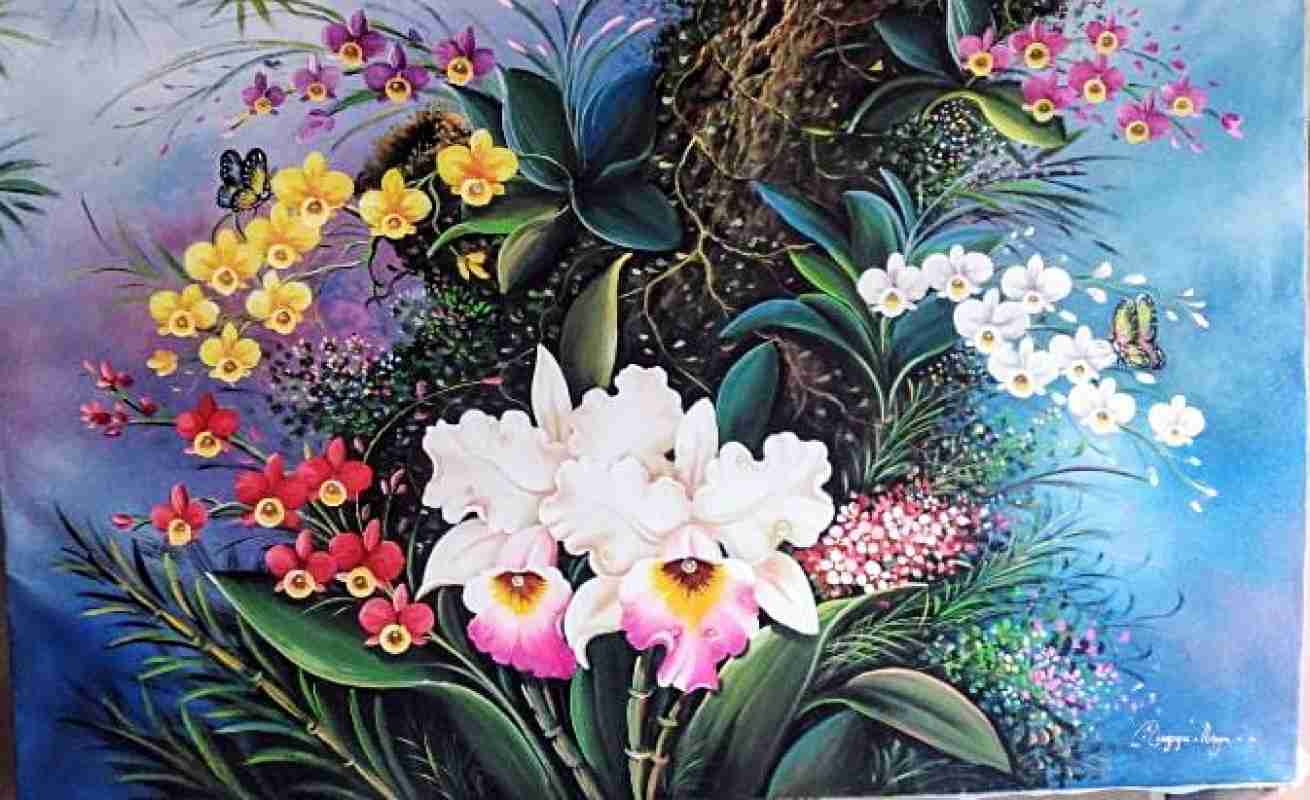 Promo Lukisan Bunga Anggrek Dengan Sentuhan Desain Modern Yang Elegan ...