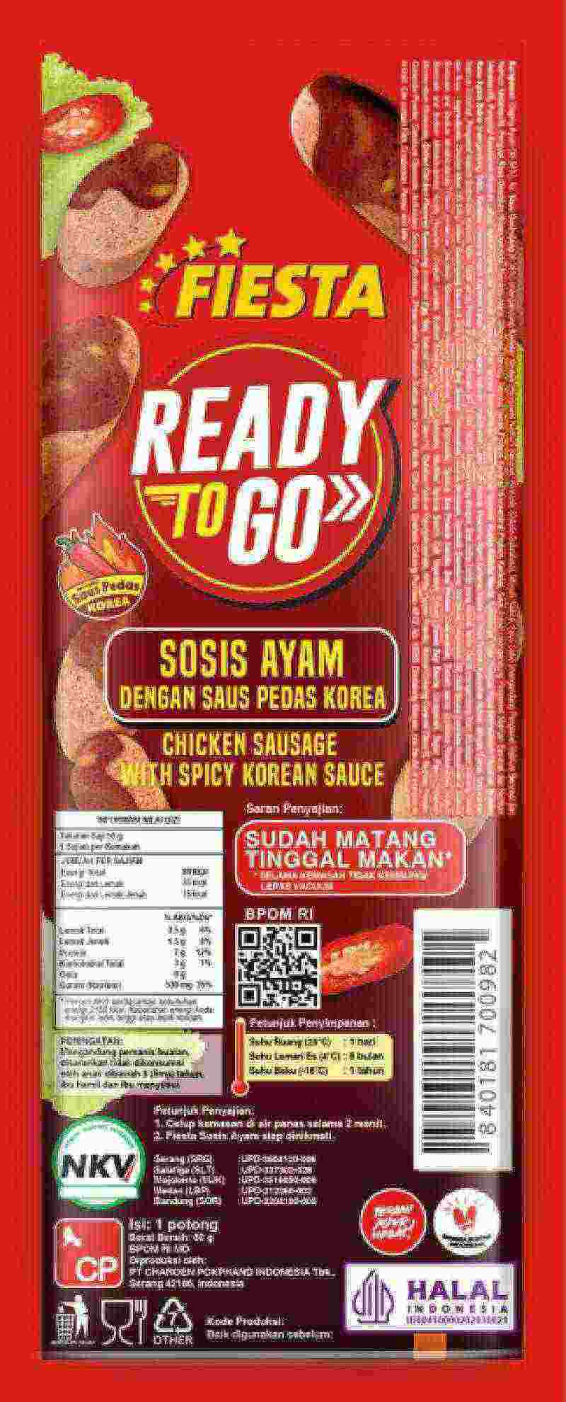 Jual Fiesta Ready To Go Sosis Ayam Saus Pedas Korea 60gr Di Seller ...