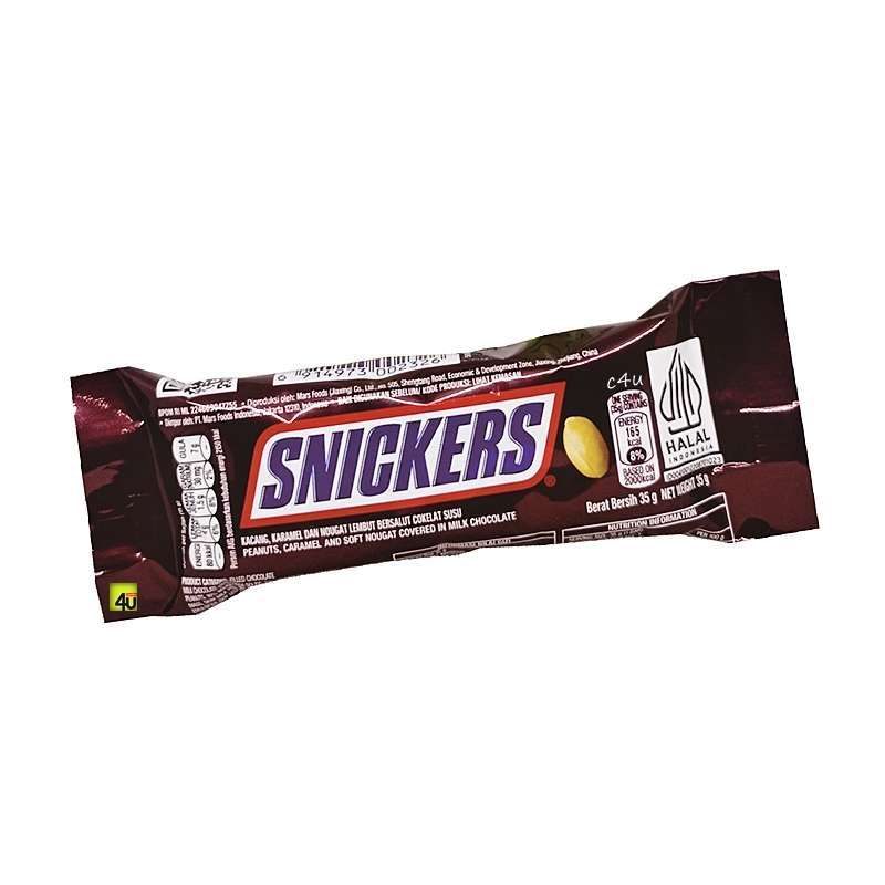 Promo Snickers - Chocolate Bar - 35 Gr Kecil Diskon 32% Di Seller ...