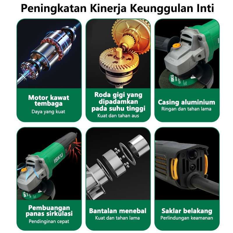 Promo Isku Mesin Gerinda Tangan 850w Angle Grinder Multifunction/hand ...