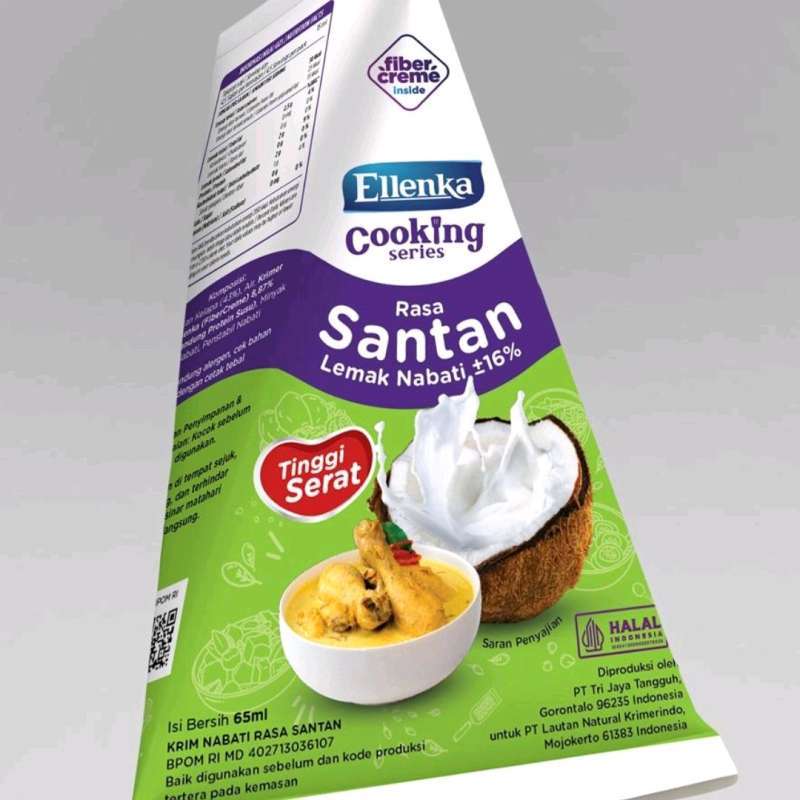 Promo Ellenka Fiber Creme Santan Cair 65ml Diskon 27% Di Seller ...
