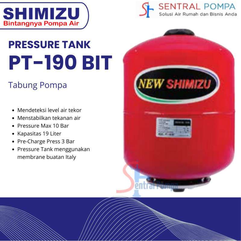 Promo Shimizu Pt-190 Bit Tangki Pressure Tank 19l Tabung Pompa Air 19 ...