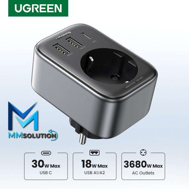 Promo Ugreen Outlet Adapter Gan 30W USB Type C Pd Fast Charging+ Stop ...