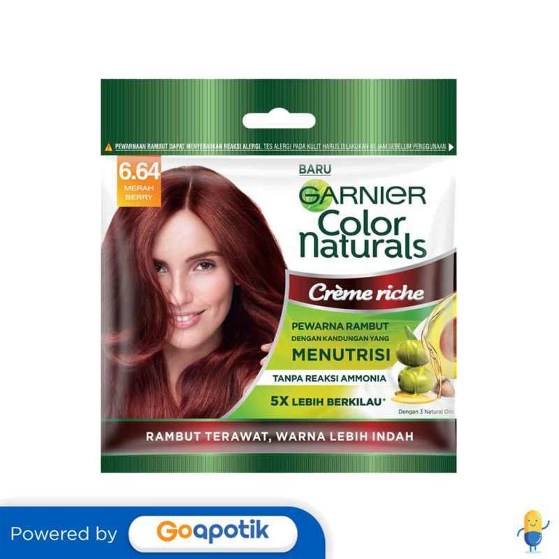 Jual Garnier Color Naturals Creme Riche 6.64 Merah Berry 20 Ml Sachet ...