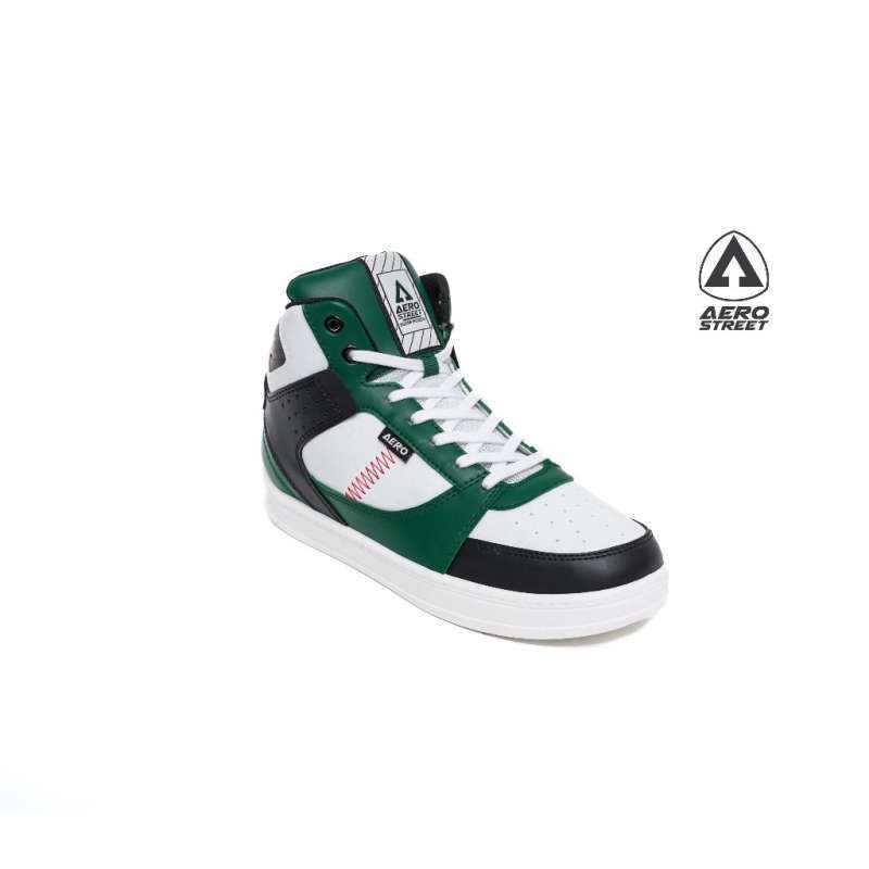 Promo Aerostreet 37-44 Hoops High 2.0 Putih Hijau Tua Hitam - Sepatu ...