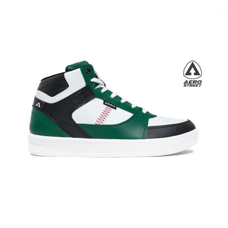 Promo Aerostreet 37-44 Hoops High 2.0 Putih Hijau Tua Hitam - Sepatu ...