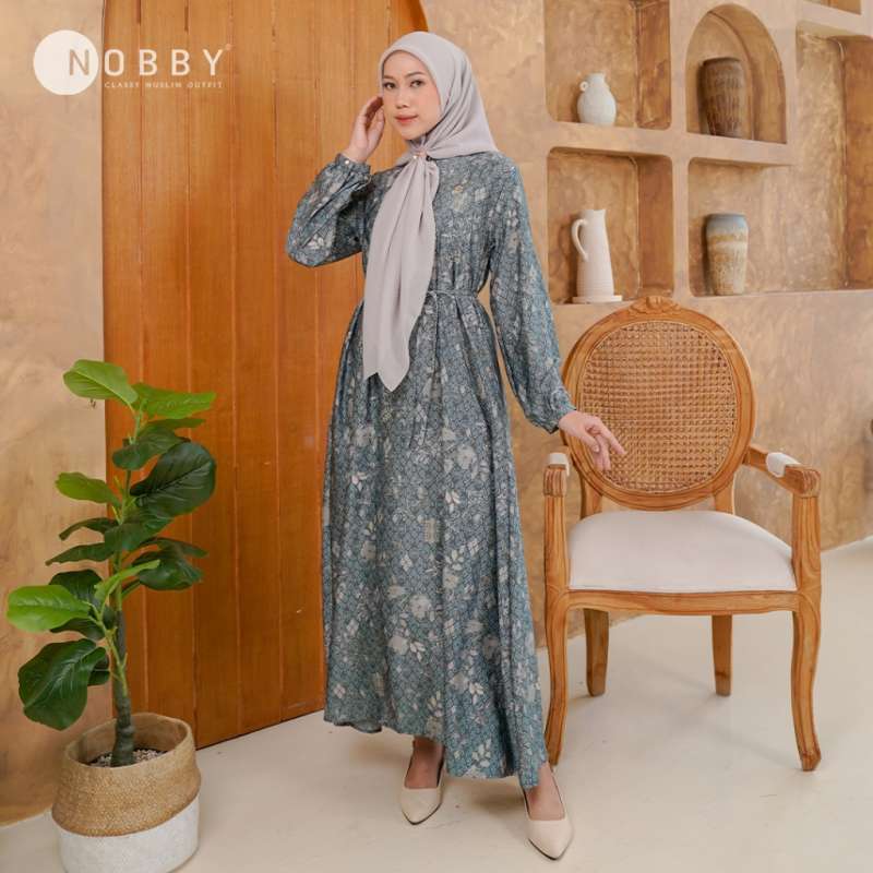 Gambar Dress Batik Kombinasi Satin