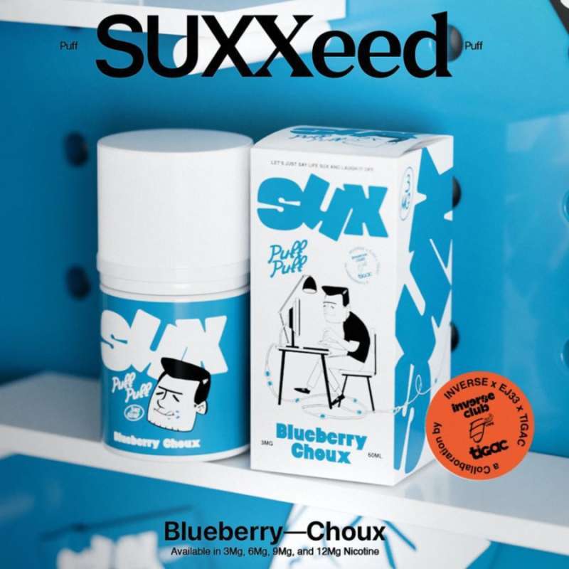 Jual Sux Blueberry Choux 60ml By Inverse X Ej33 X Tigac / Liquid Sux Choux Blueberry - Fb 12mg ...