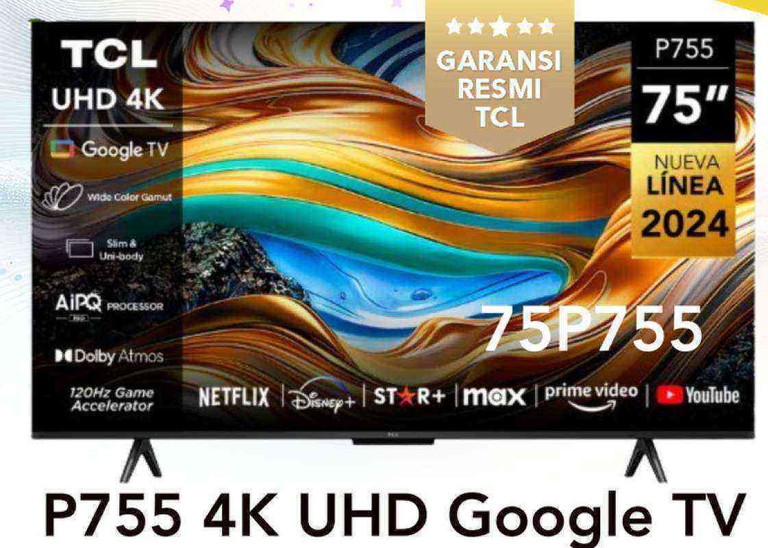 Jual Tcl 75p755 4k Uhd Hdr10+ Google Tv W/ Dolby Vision-atmos 75 Inch ...