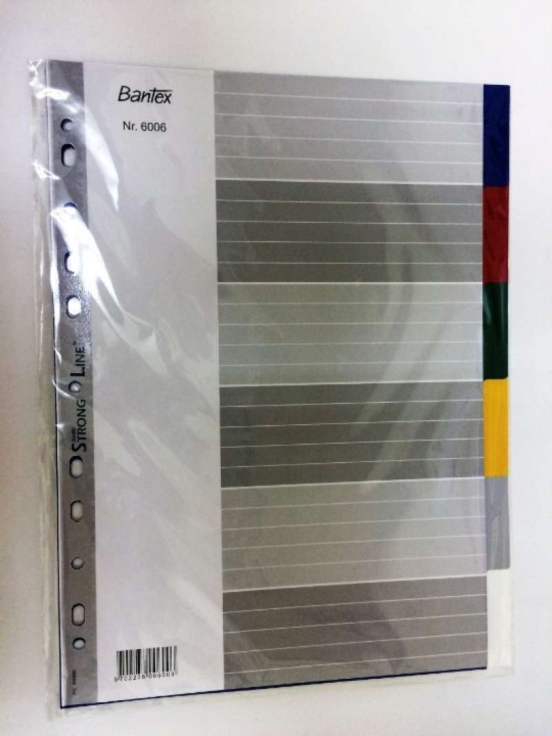 Jual Bantex Divider A4 Pembatas File Binder Strong-line - 6 Pages 6006 ...