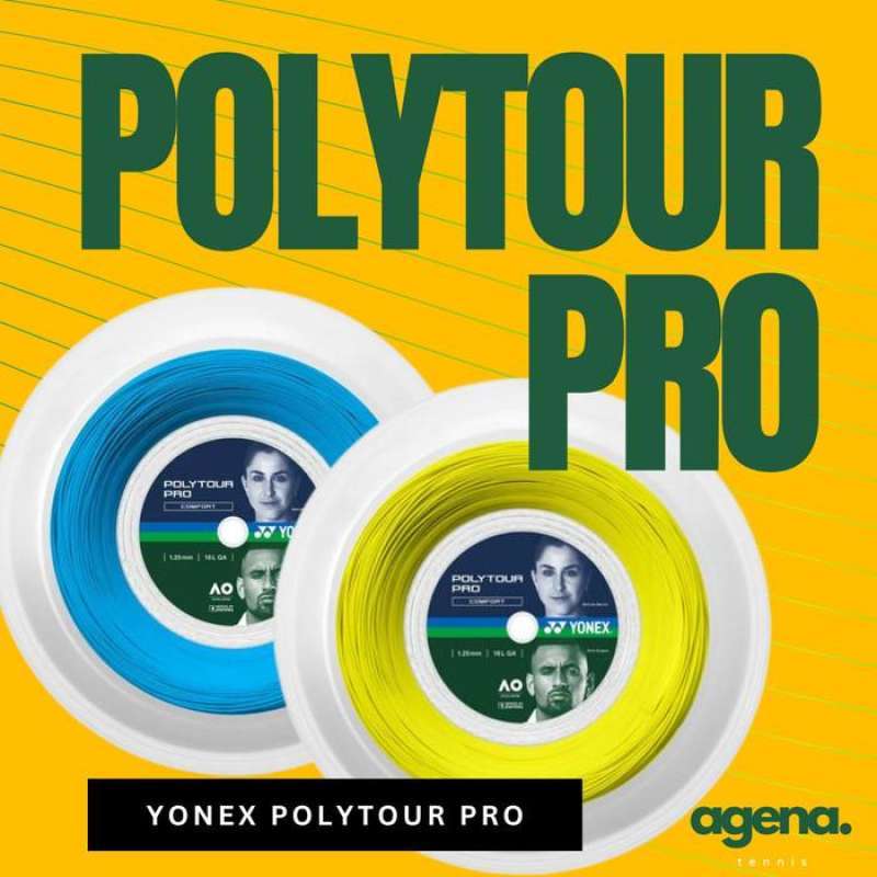 Jual String Yonex Polytour Pro Gauge 17 - 1.20mm (blue/yellow) Di ...