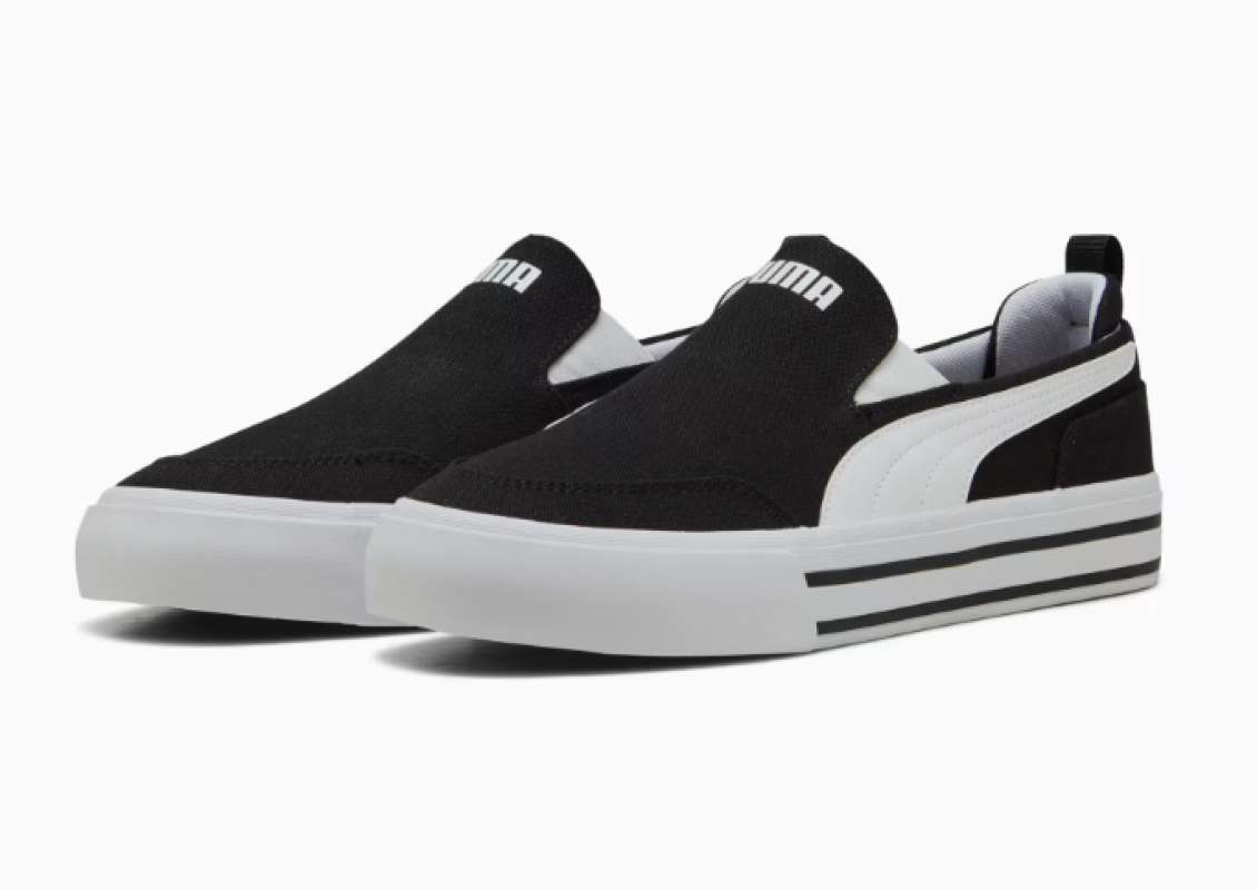 Jual Sepatu Casual Unisex Court Classic Vulc Slipon Puma Black-puma ...
