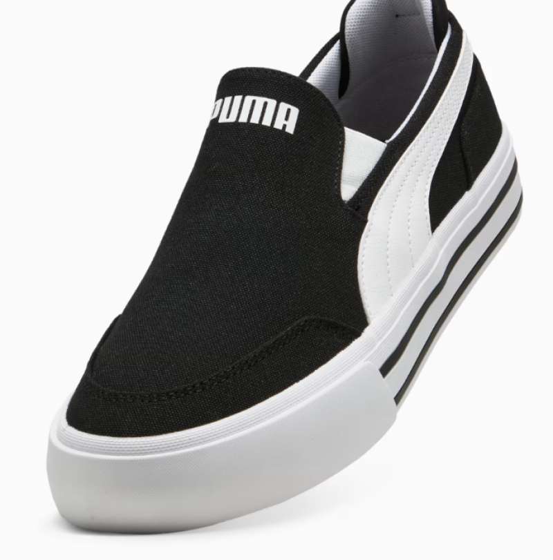 Jual Sepatu Casual Unisex Court Classic Vulc Slipon Puma Black-puma ...