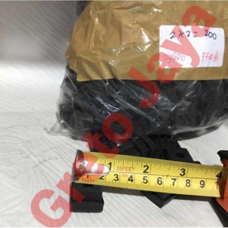 Jual ( 2x2 ) Kaki Karet Kotak Besi Tutup Pipa Holo Hollow Aluminium 2 X ...