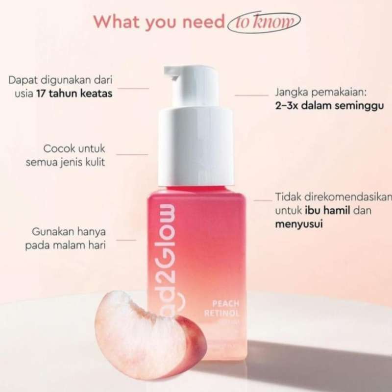 Jual Glad2glow G2g Peach Retinol Serum 17ml Di Seller Gudang Sehat ...