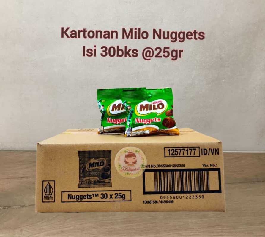 Jual Milo Nugget 1 Dus Nestle Milo Dilapisi Coklat 25 Gr ( Ds Bgr ) Di ...