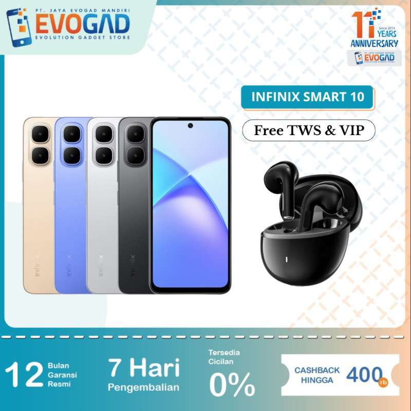 Jual Infinix Smart 10 4/128gb & 4/64gb Unisoc T7250 (12 Nm), 5000 Mah ...