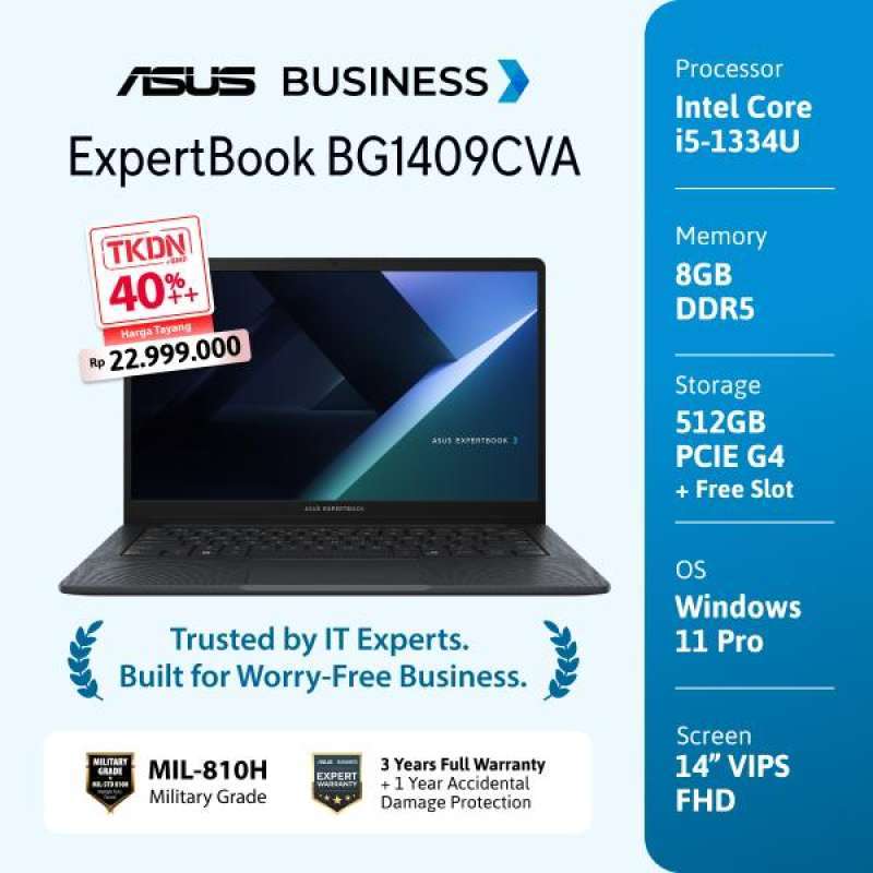 Jual Asus Expertbook Bg1409cva-s65850x I5-1334u 8gb 512gb Windows 11 ...