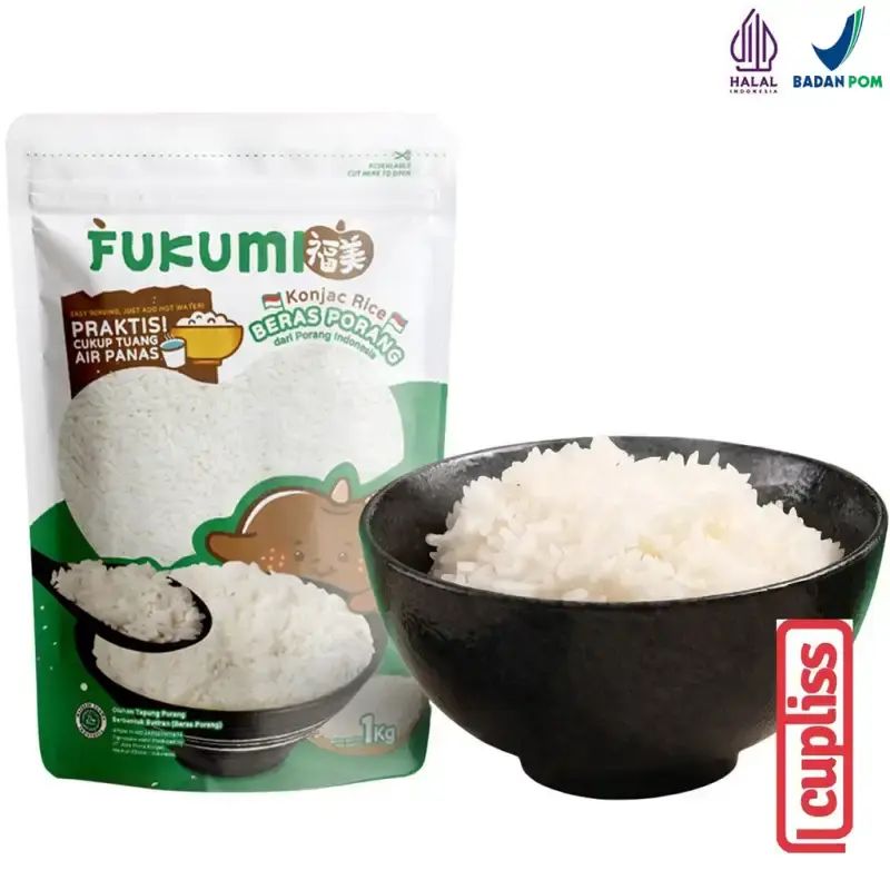 Jual Fukumi Beras Porang Shirataki Konjac Rice Pouch 1kg Mpasi Instant ...