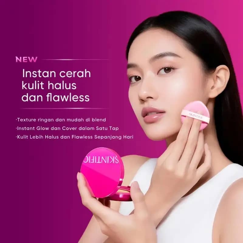 Promo Skintiflc Cover Glow Perfect Pink Cushion | Full Coverage ...