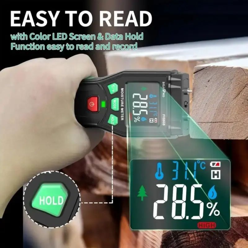 Jual Wood Moisture Meter Kayu Kertas / Alat Ukur Kelembaban Kadar Air ...