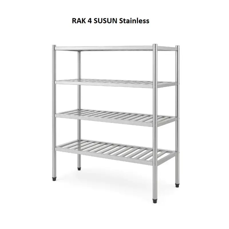 Jual Rak 4 Susun Stainless - Rak Dapur Stainless Mbg Untuk Penyimpanan ...