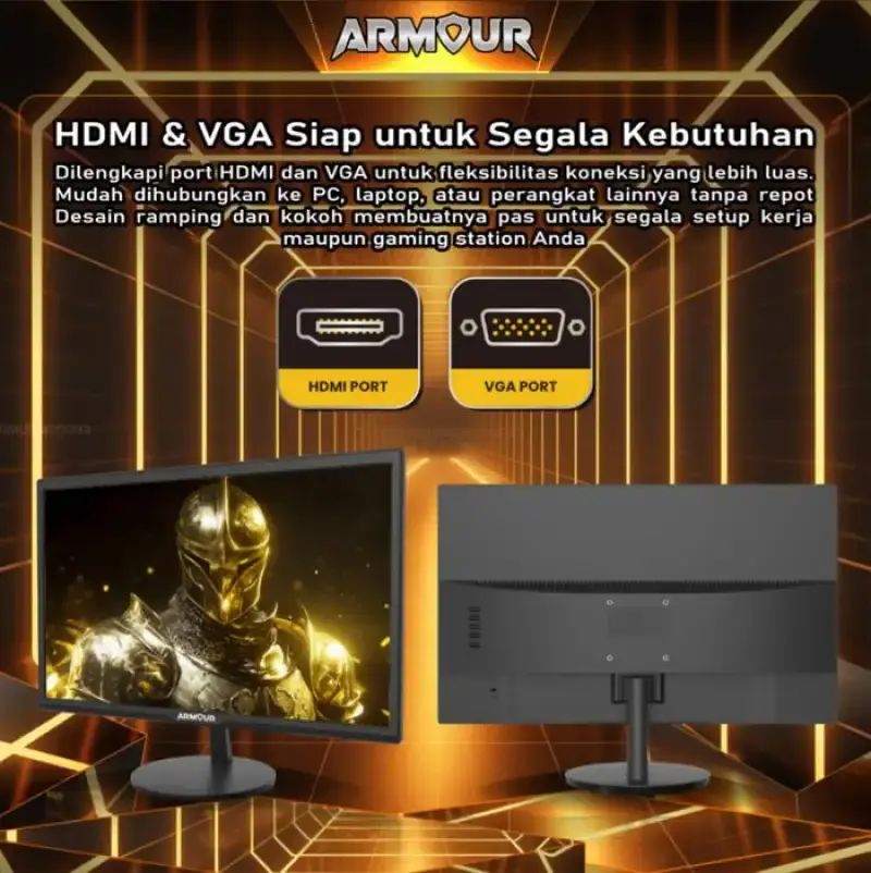 Jual Armour Ar22m (75 Hz/ips/hd/3ms/hdmi &vga) Monitor Led - Packing ...