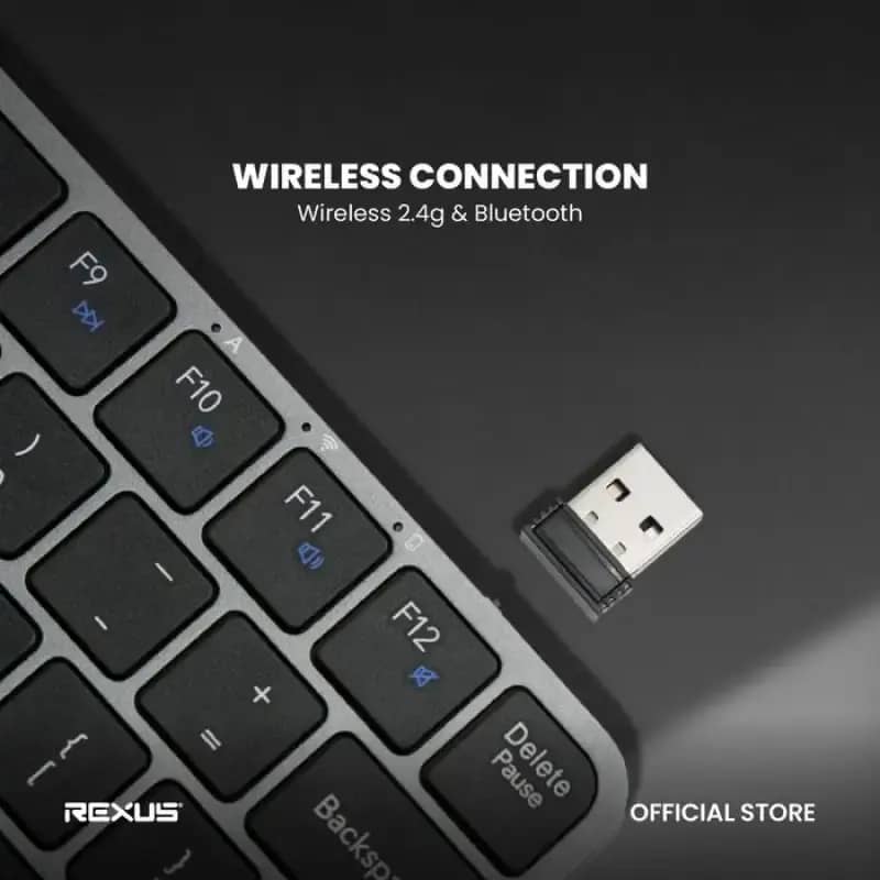 Jual Keyboard Rexus Kl150 Wireless Low-profile | 75% Keyboard Office Di ...