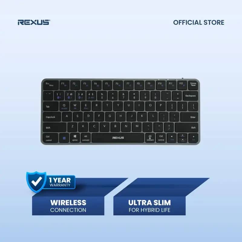 Jual Keyboard Rexus Kl150 Wireless Low-profile | 75% Keyboard Office Di ...