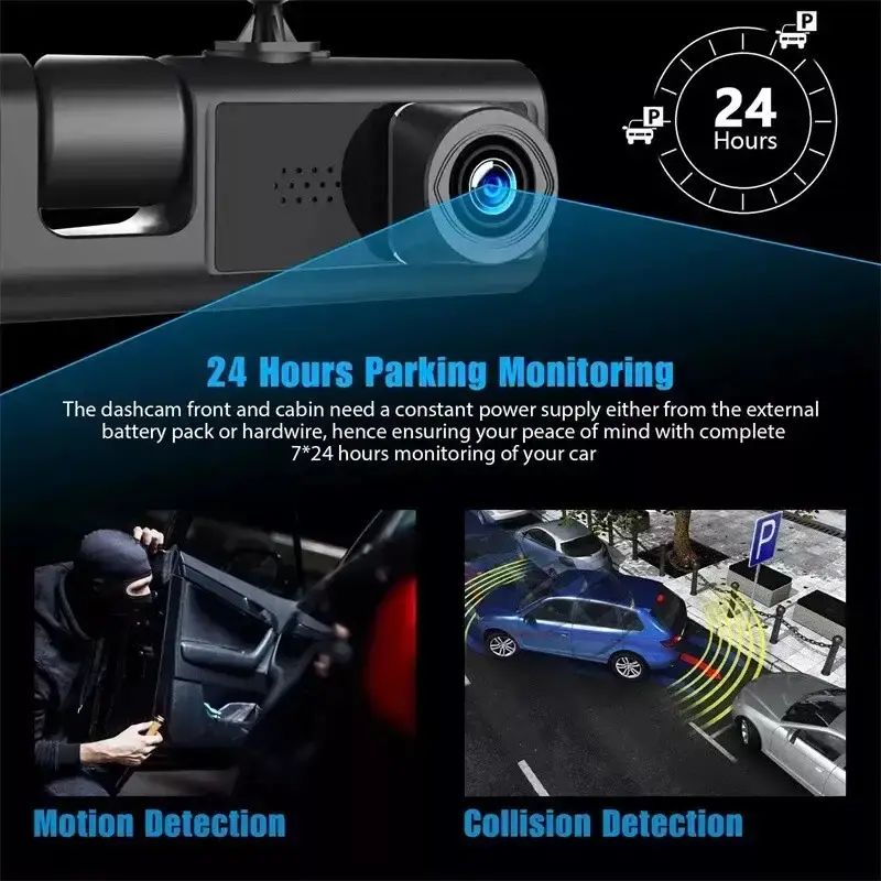 Jual 3 Kamera Mobil Dashcam Camera Car 3in1 Cctv Mobil Depan Kabin ...