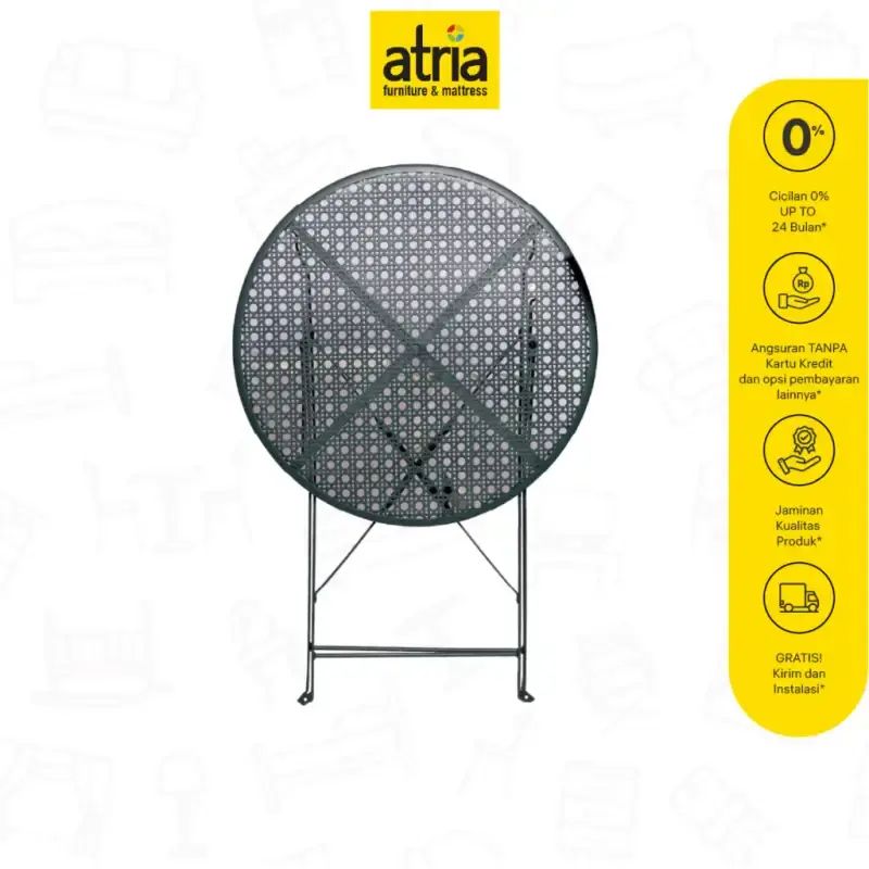 Jual Atria Durra Paket Meja Dan Kursi Multifungsi Metal Chair Green Di ...
