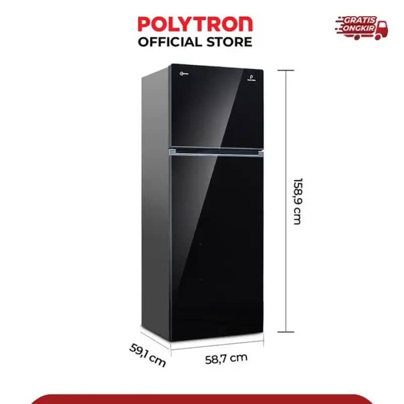 Promo Kulkas Polytron 2 Pintu 260 Liter Inverter Belleza Jumbo Prw 29vx ...