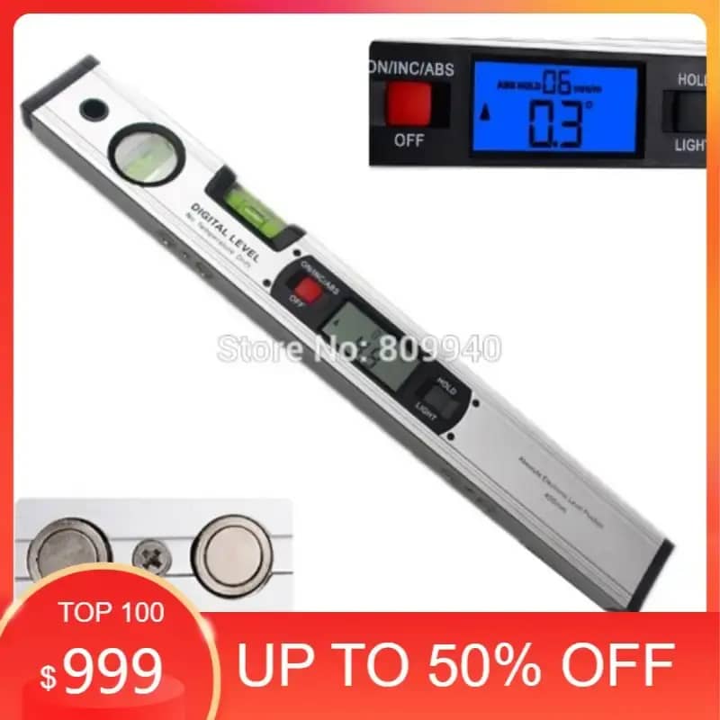 Promo Digital Angle Finder Spirit Level360 Degree Range Magnets ...
