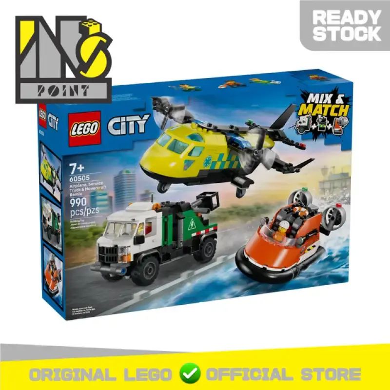 Promo LEGO 60505 - City - Airplane, Service Truck & Hovercraft Remix ...