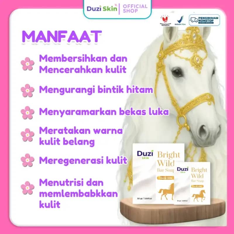Jual Duzi Skin Bar Soap - Sabun Susu Kuda Pencerah & Pelembap Wajah ...