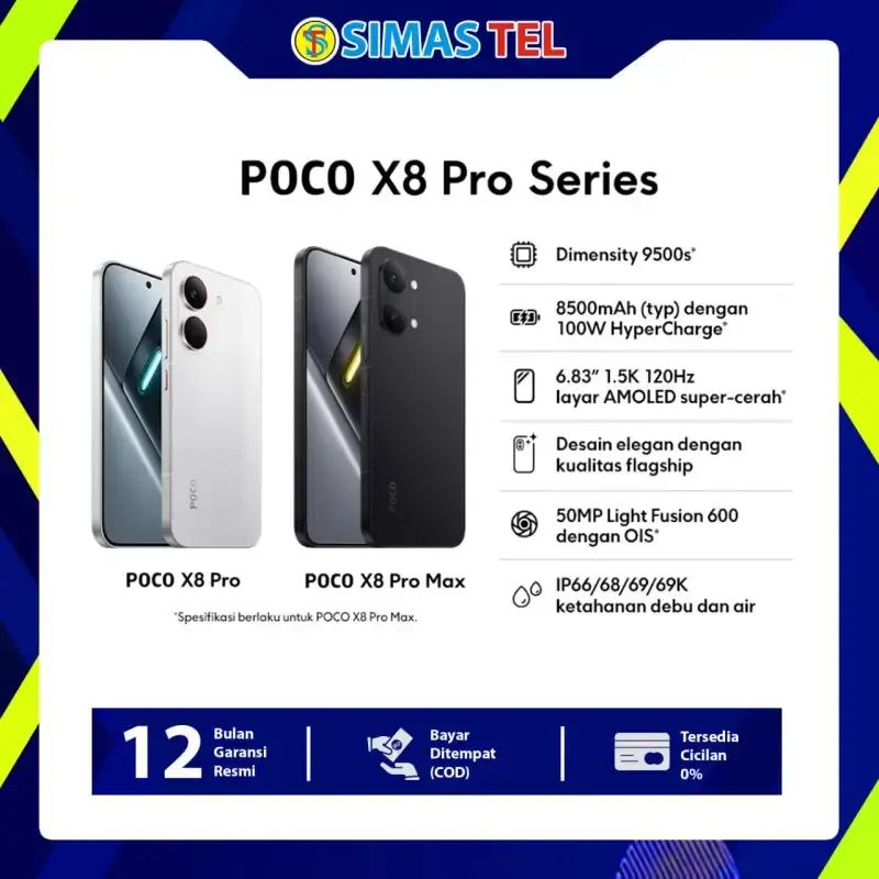 Jual Xiaomi Poco X8 Pro Series | Poco X8 Pro Max 8/12+512gb - Garansi ...