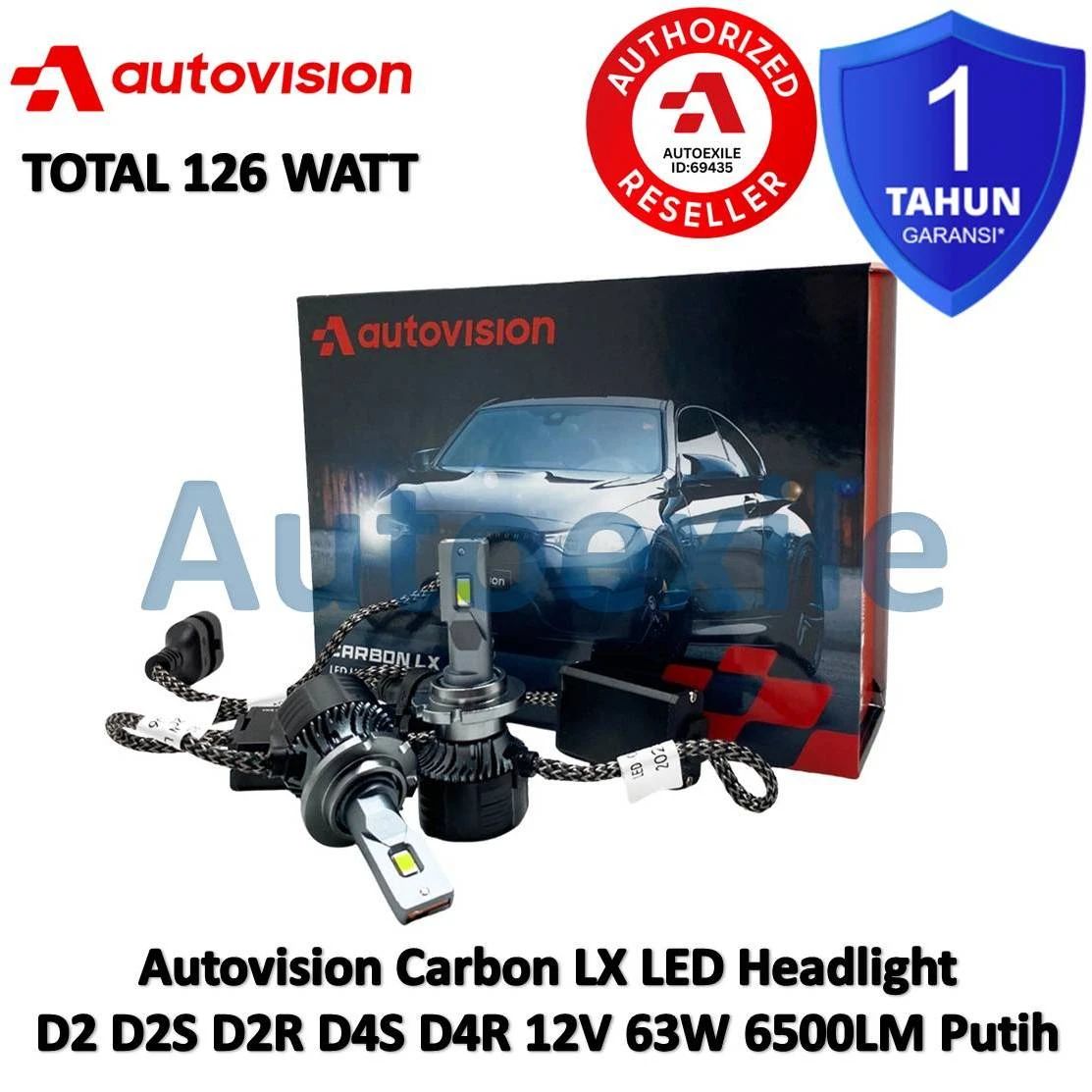 Jual Autovision Carbon Lx Led Headlight D2 D2s D2r D4s D4r 12v 63w ...
