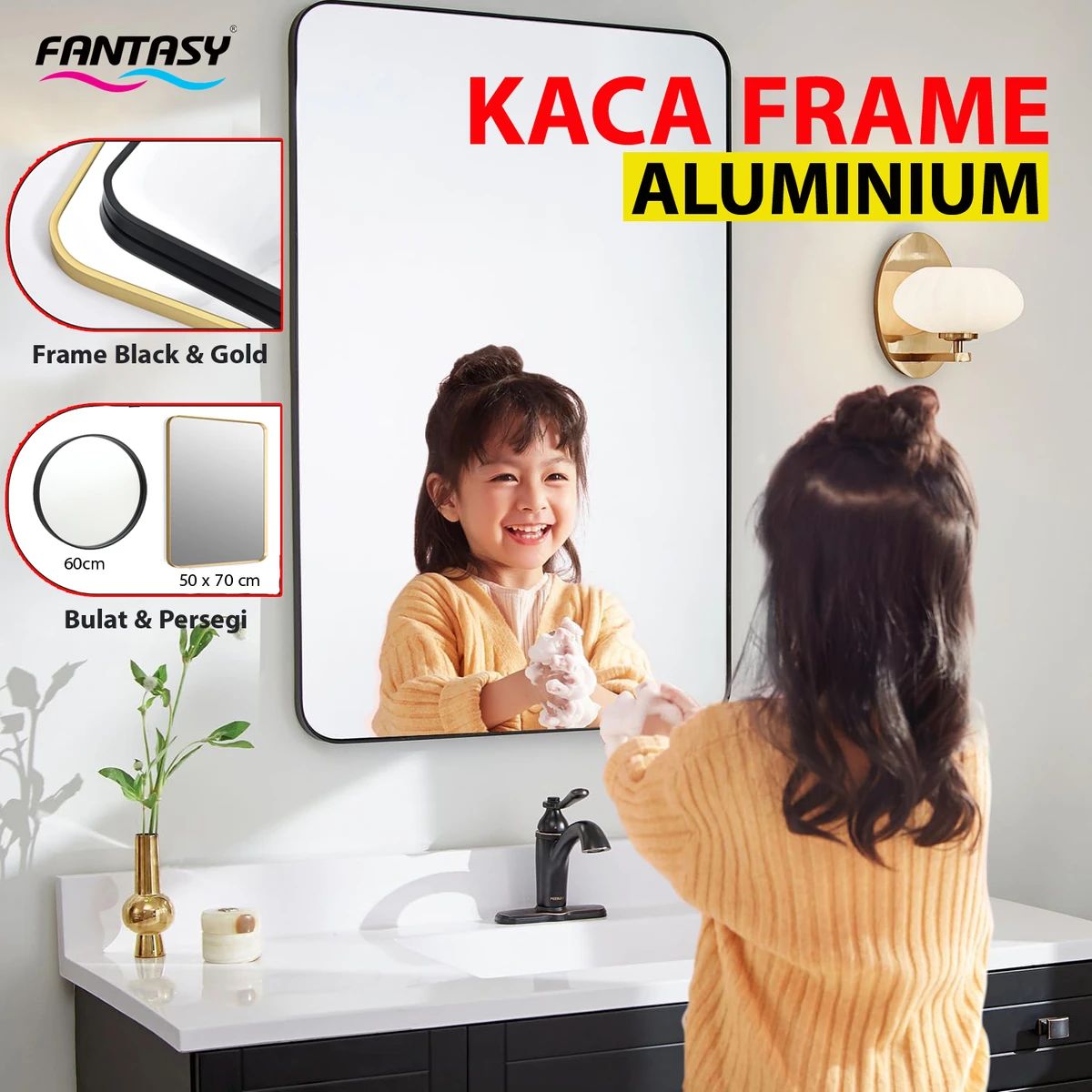 Jual Kaca Cermin Dinding Dekorasi Persegi 💯 Harga Murah & Kualitas ...