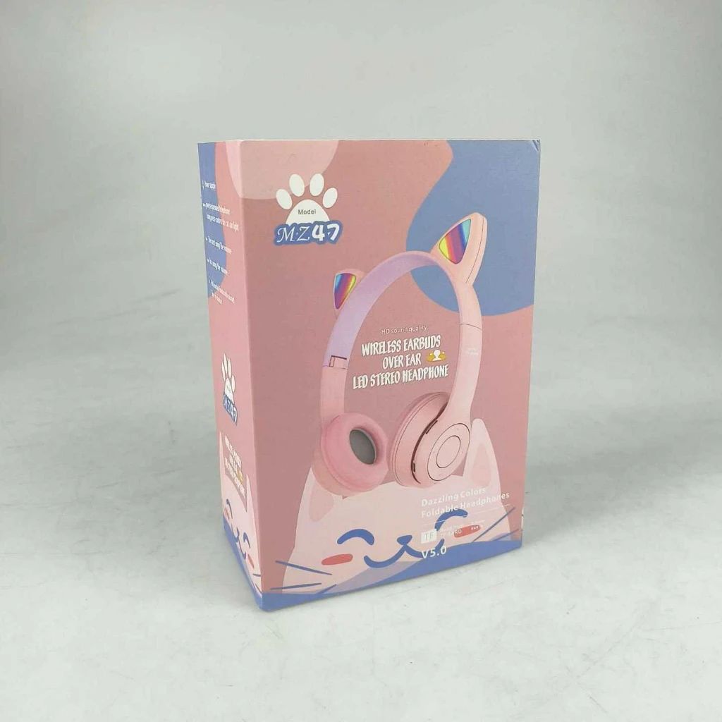 Jual Wireless Bluetooth Headphones Kucing Cute Cat Ear Pink Di Seller ...