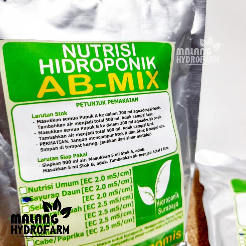Jual Pupuk Ab Mix Daun 250 G Untuk 500 Ml Pekatan Hydroponik ...