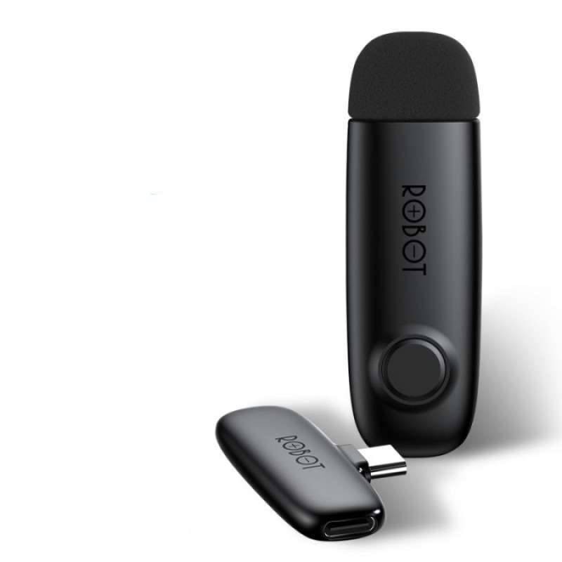 Promo Wireless Mic Microphone Clip On Vlog Type C Bluetooth Robot Rs20 ...