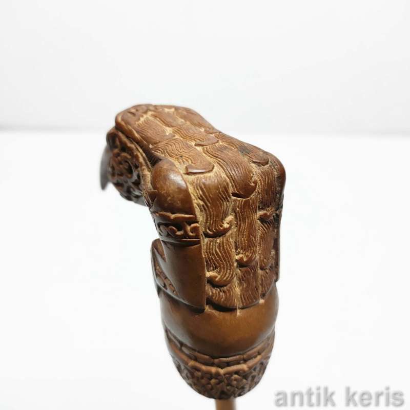 Jual Handel Deder Keris Bugis Melayu Motif Burung Kayu Sawo Lawasan ...