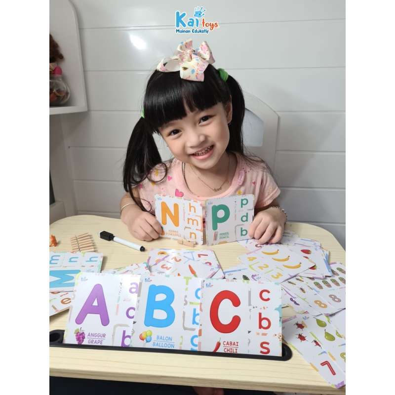 Jual Bundling Paket Find And Clip Huruf Dan Angka (52 Kartu Free 20 ...
